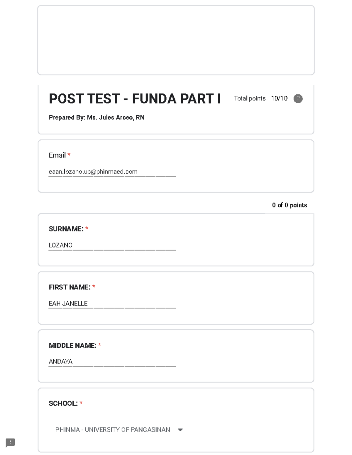 POST TEST - UP-FA1-BSN2 - FUNDA PART I Assessment Strategies - Studocu