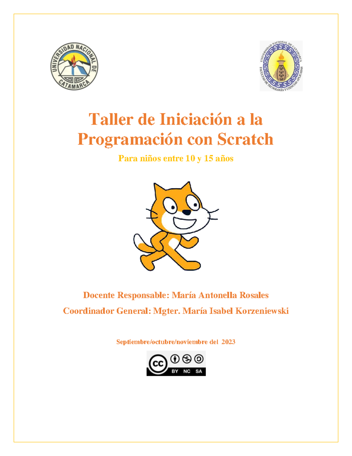 Informe Taller Scratch 2C: Introducción a la Programación para Niños ...