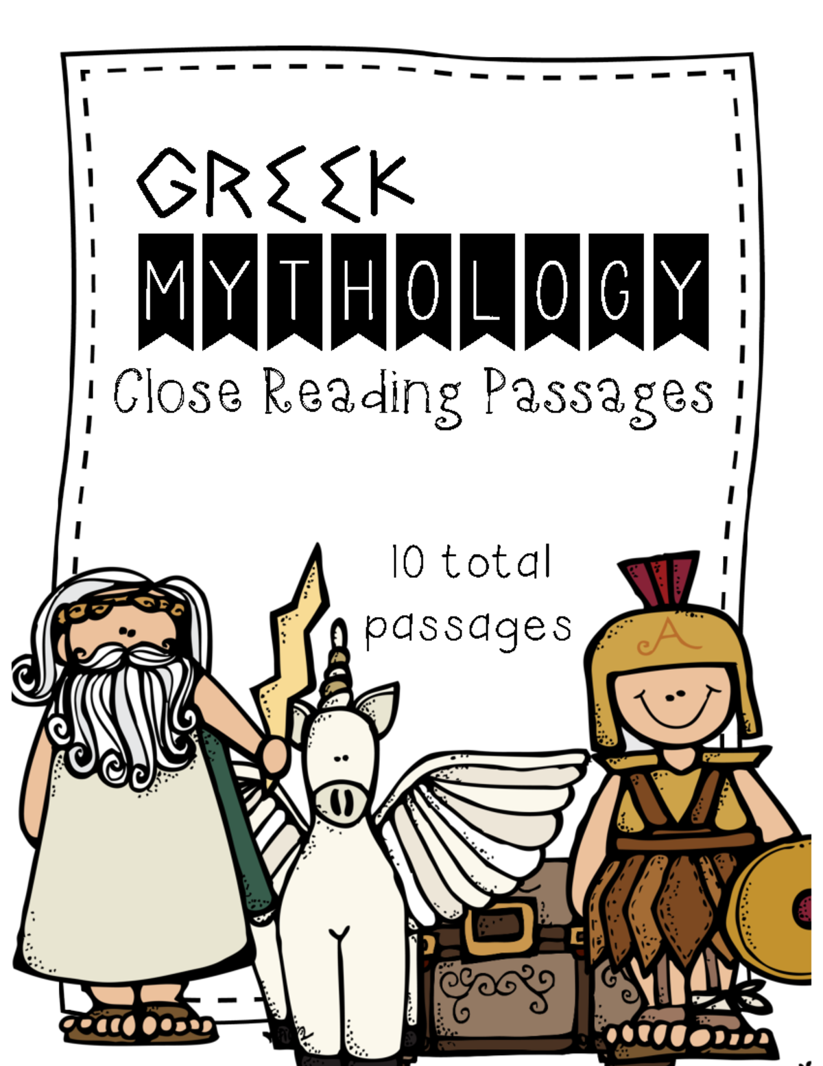 Greek Mythology Close Reading Passages: Zeus, Hera, Hephaestus, Athena ...