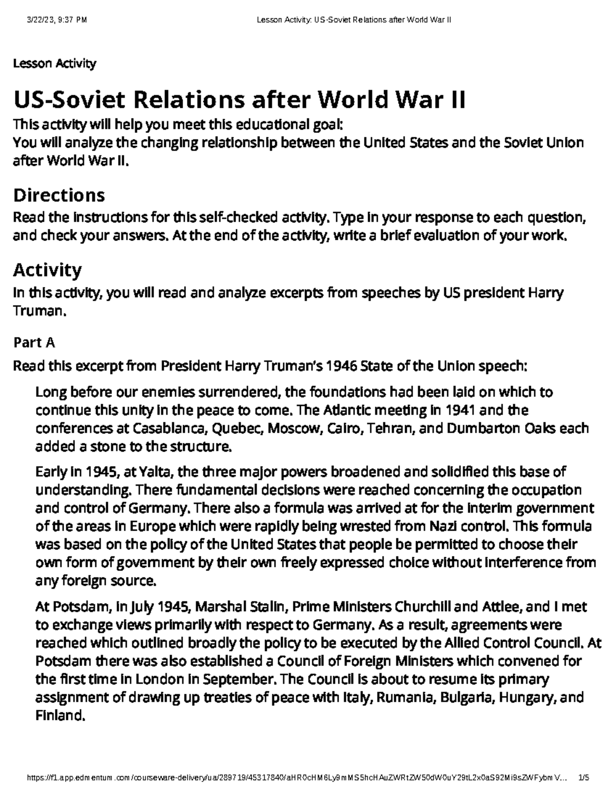 The Rise of Communist Governments 2 Tutorial - Lesson Activity US ...