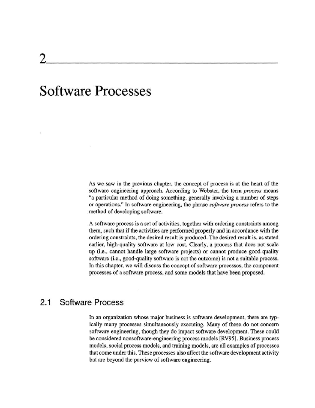Software Processes: Concepts and Models - Studocu