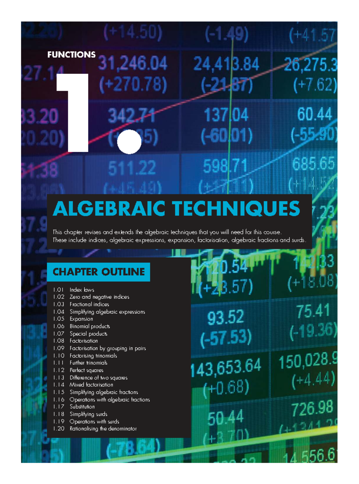Functions and Algebraic Techniques (MATHS 11) - Chapter Overview - Studocu