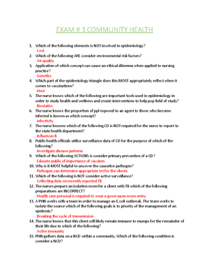 Community health exam 3 - Community Health Exam 3 CH 3 What Is ...