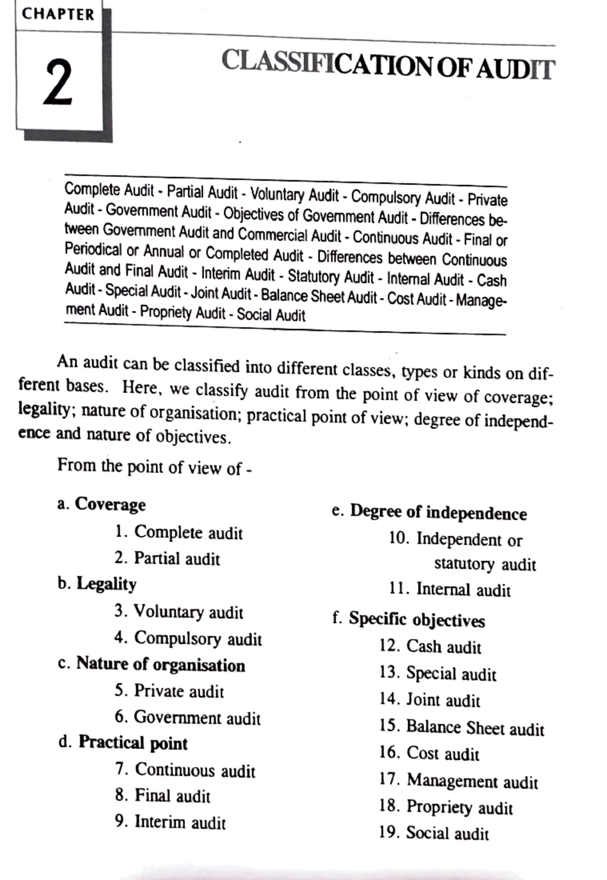 Classification of Audit: Types and Objectives Explained - Studocu