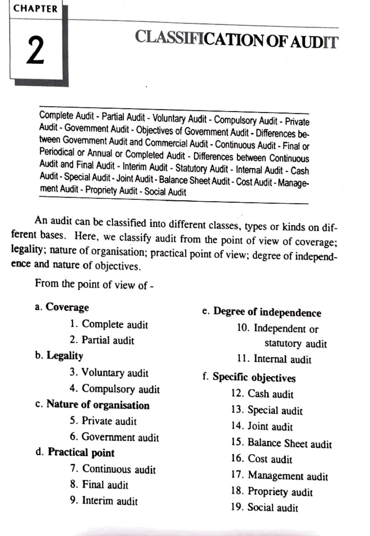Preparation before commencing a New Audit - CHA'PTER 3 ...