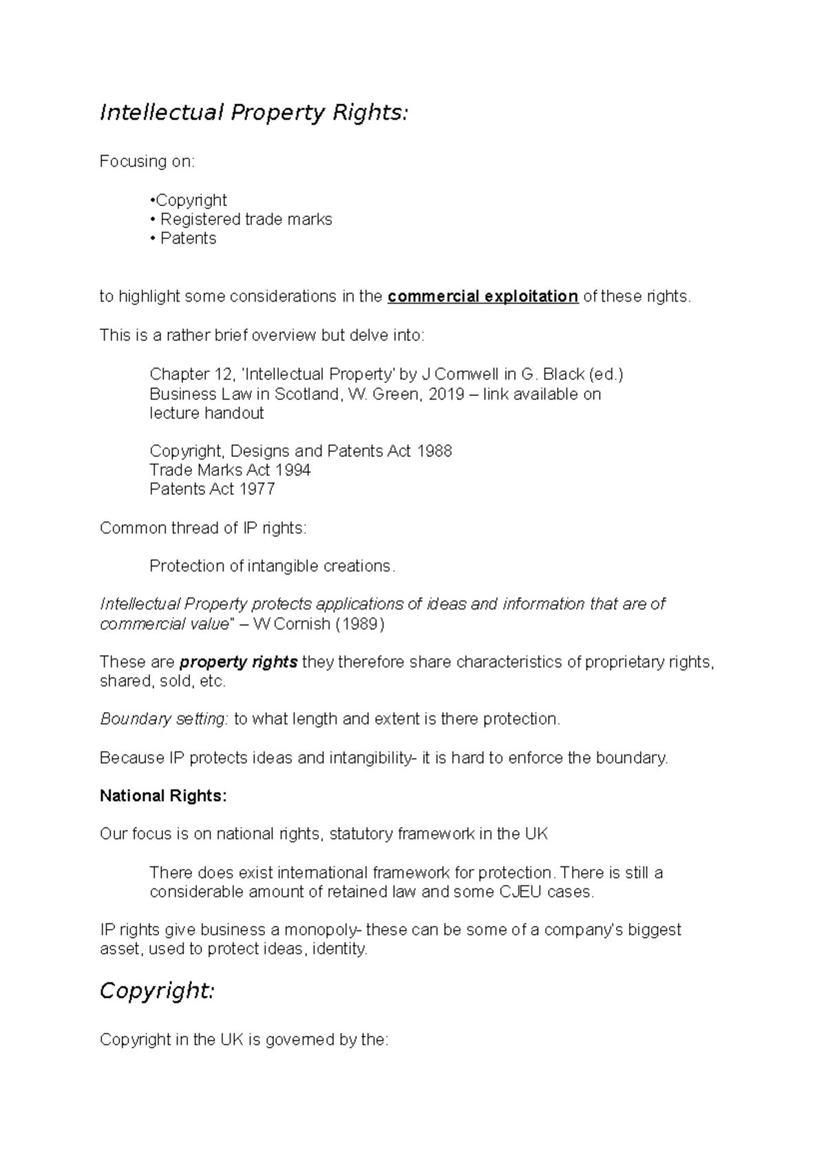 Intellectual Property Rights Overview: Key Considerations & Legislation ...