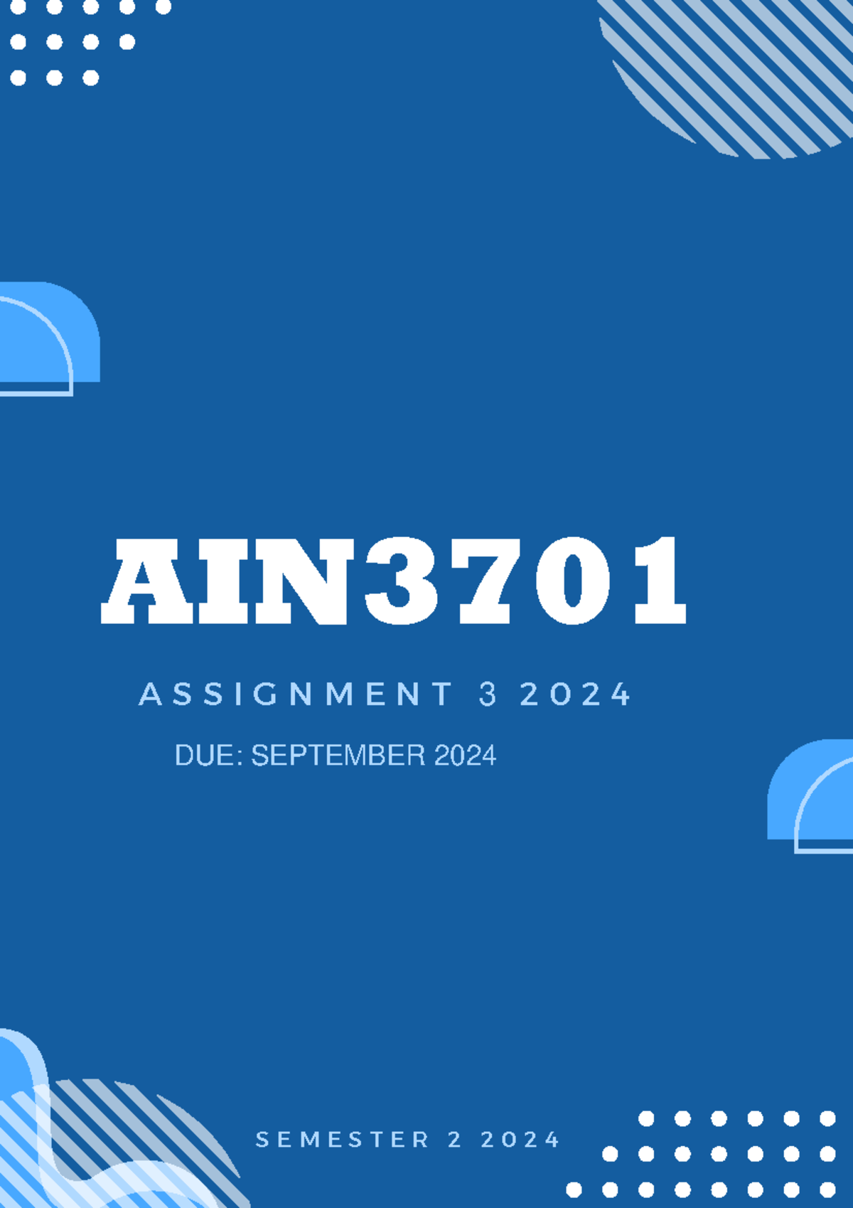 AIN3701 Assignment 3 Memo: Excel Visual Dashboard Setup 2024 - Studocu