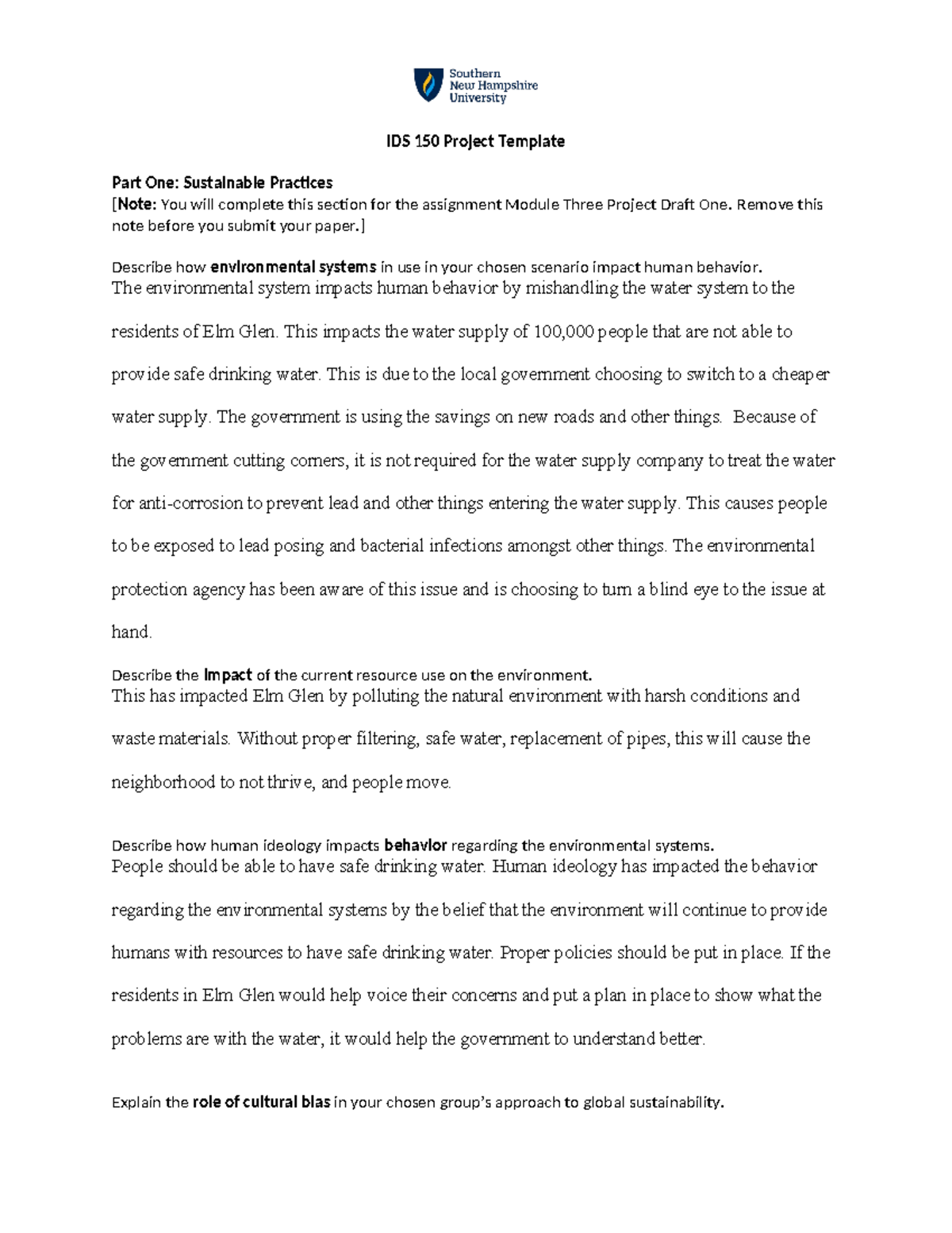 IDS 150 Project 1: Sustainable Practices and Human Behavior Analysis ...