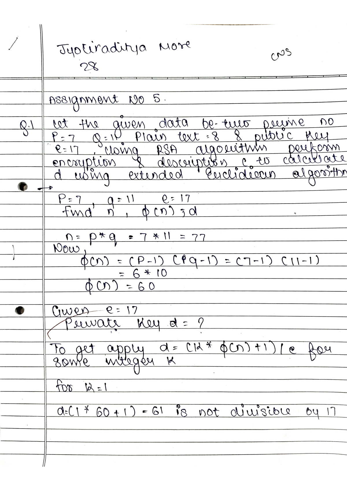 CNS 28 Assignment 5: RSA Encryption & Digital Signatures Explained ...