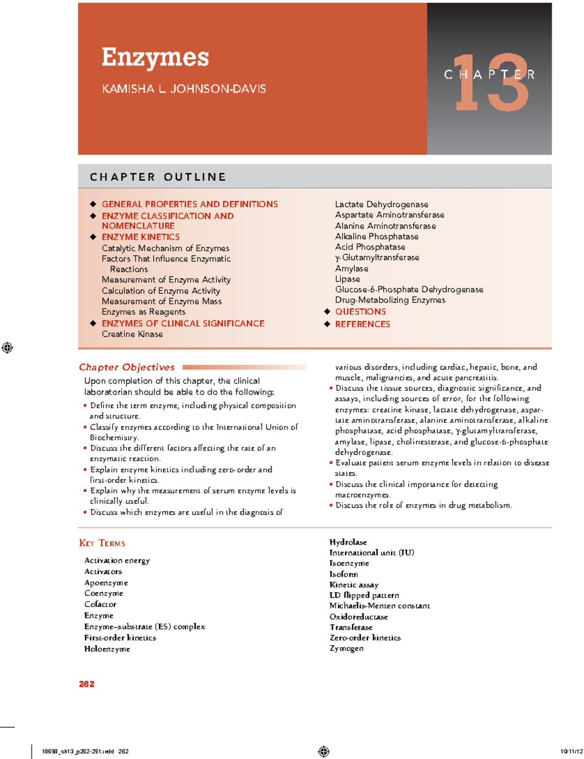 Enzymes - 262 various disorders, including cardiac, hepatic, bone, and ...