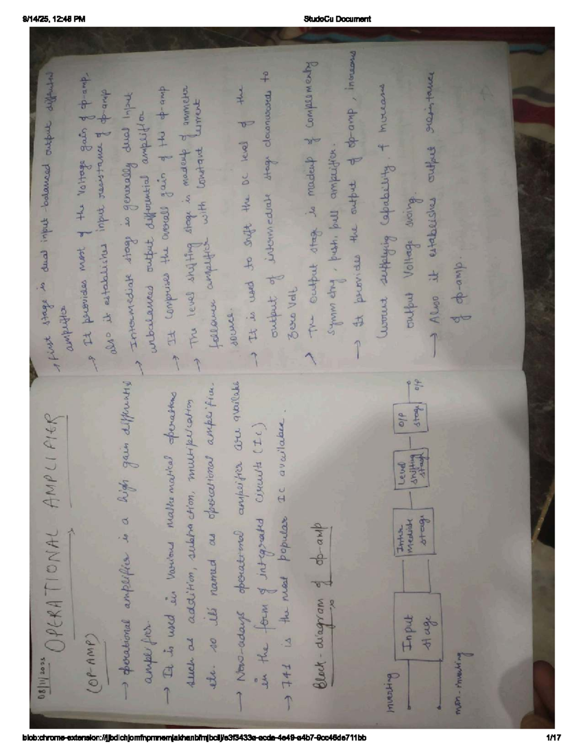Operational Amplifier: Dual Input Output Differential Amplifier ...