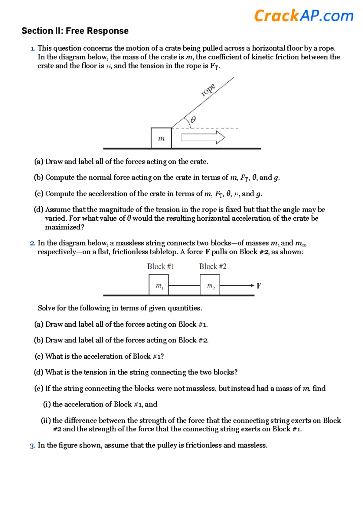 001 - AP Physics Free Response Questions and Solutions - Studocu