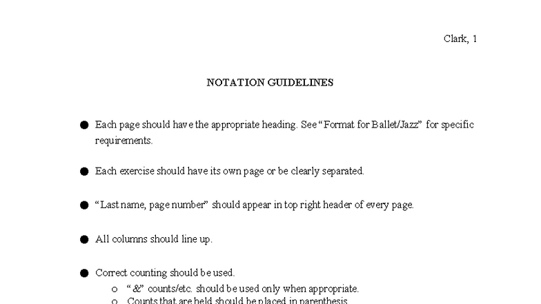 Jazz Notation Guidelines and Example Handout - Studocu