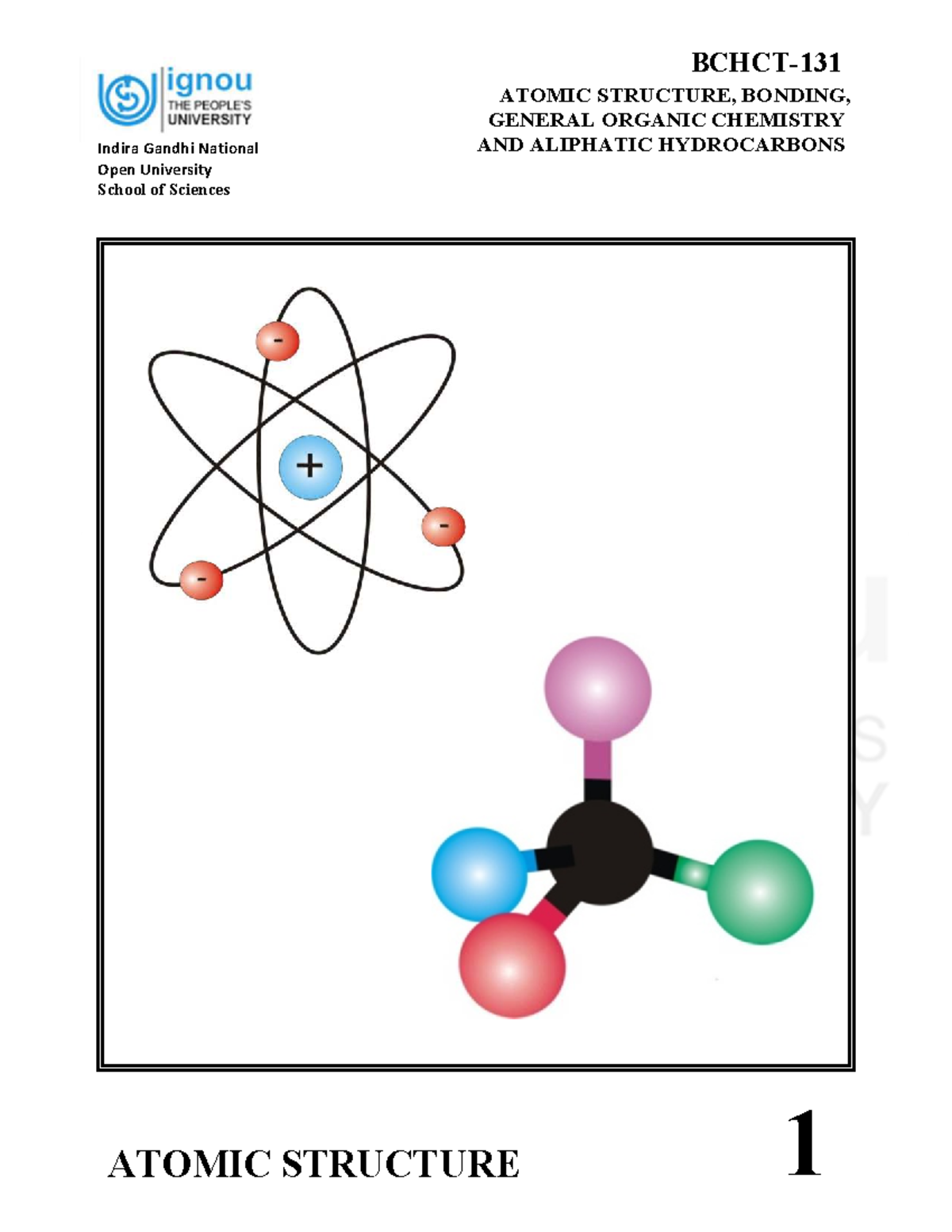 B.Sc. Chemistry I Sem: Atomic Structure & Bonding - Block 1 Notes - Studocu