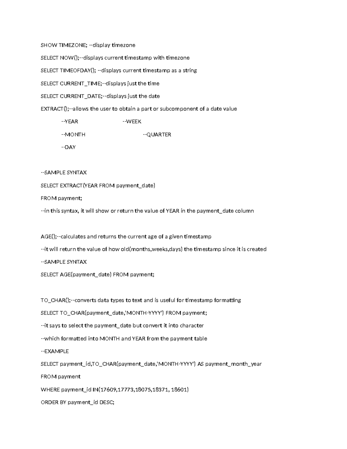 Timestamp and Mathematical Functions: Subquery & CASE Tutorial - Studocu