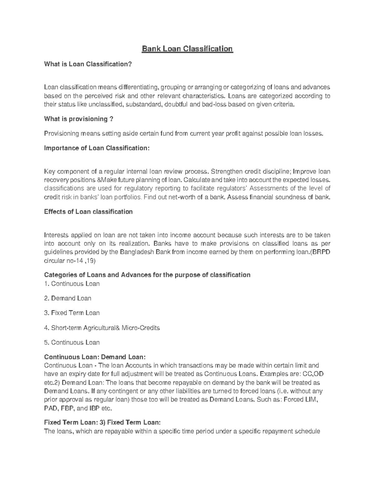 Loan-classification - Important - Bank Loan Classification What is Loan Classification? Loan ...