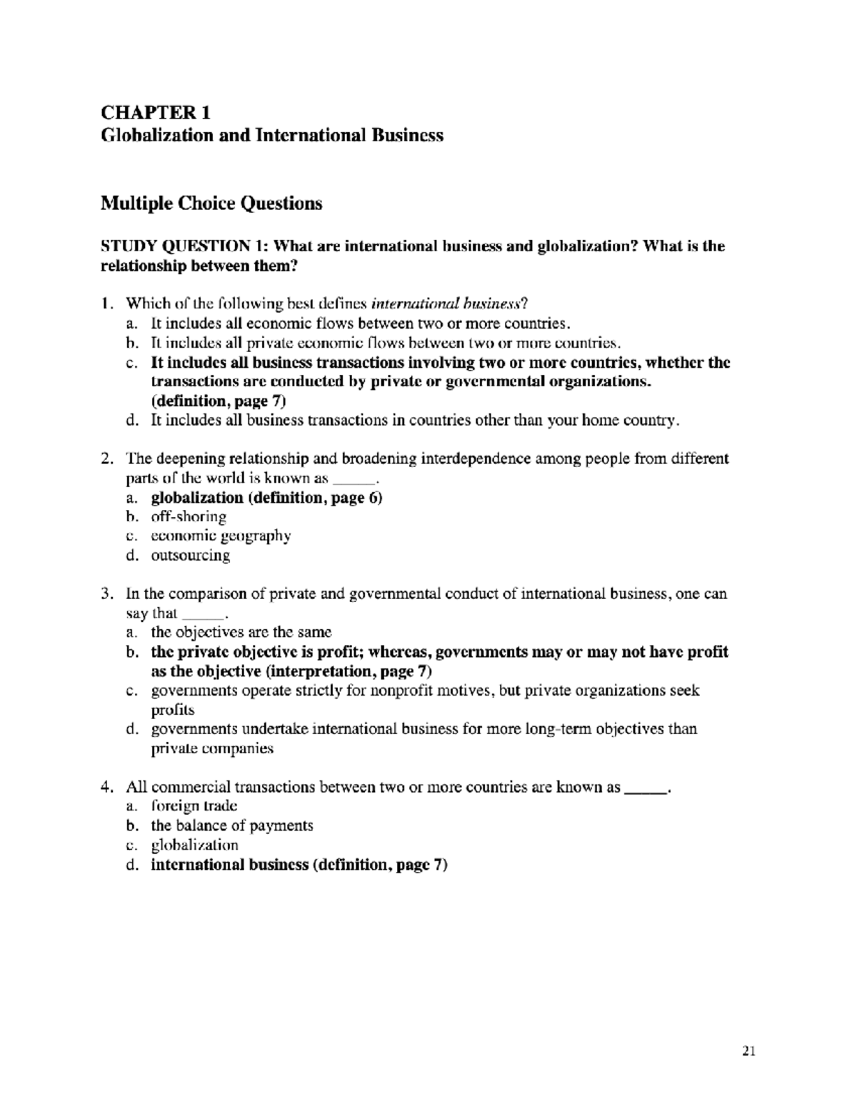 International Business Environments Test Bank - 11th Edition - Studocu