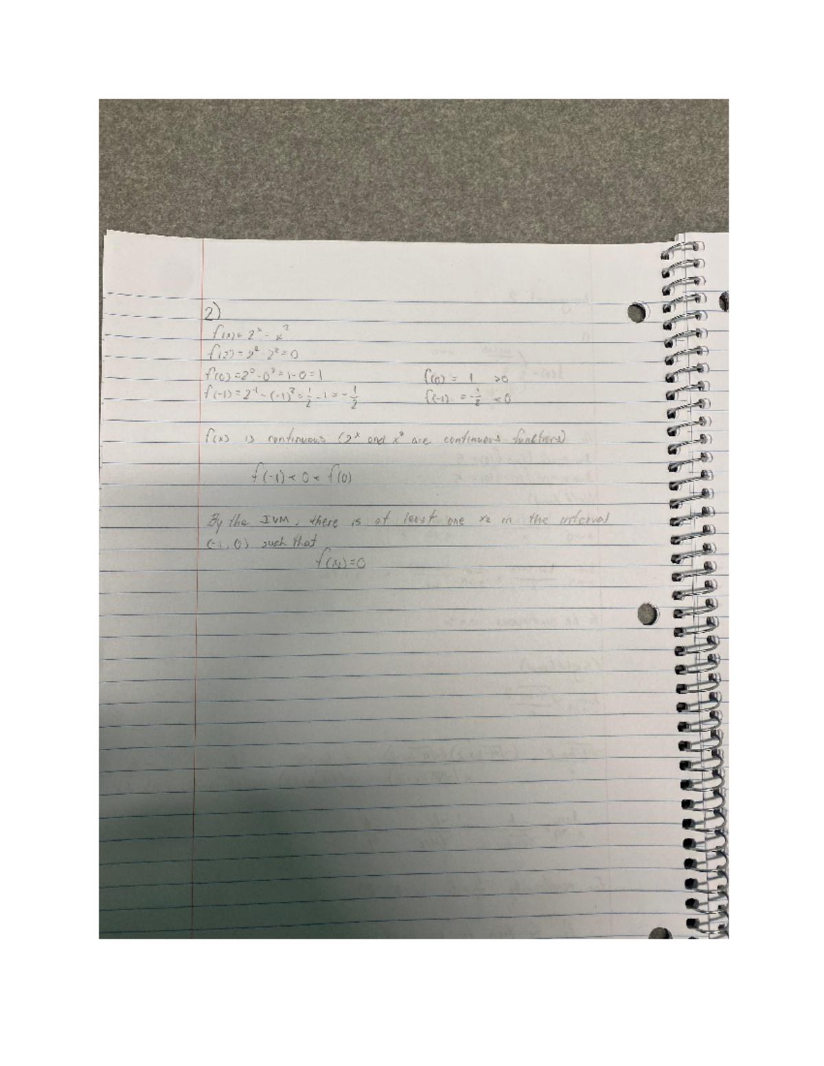 Calc 1000 assignment 2 - 2) fixe x2 ((o) I I so fell f(x) is continuous ...