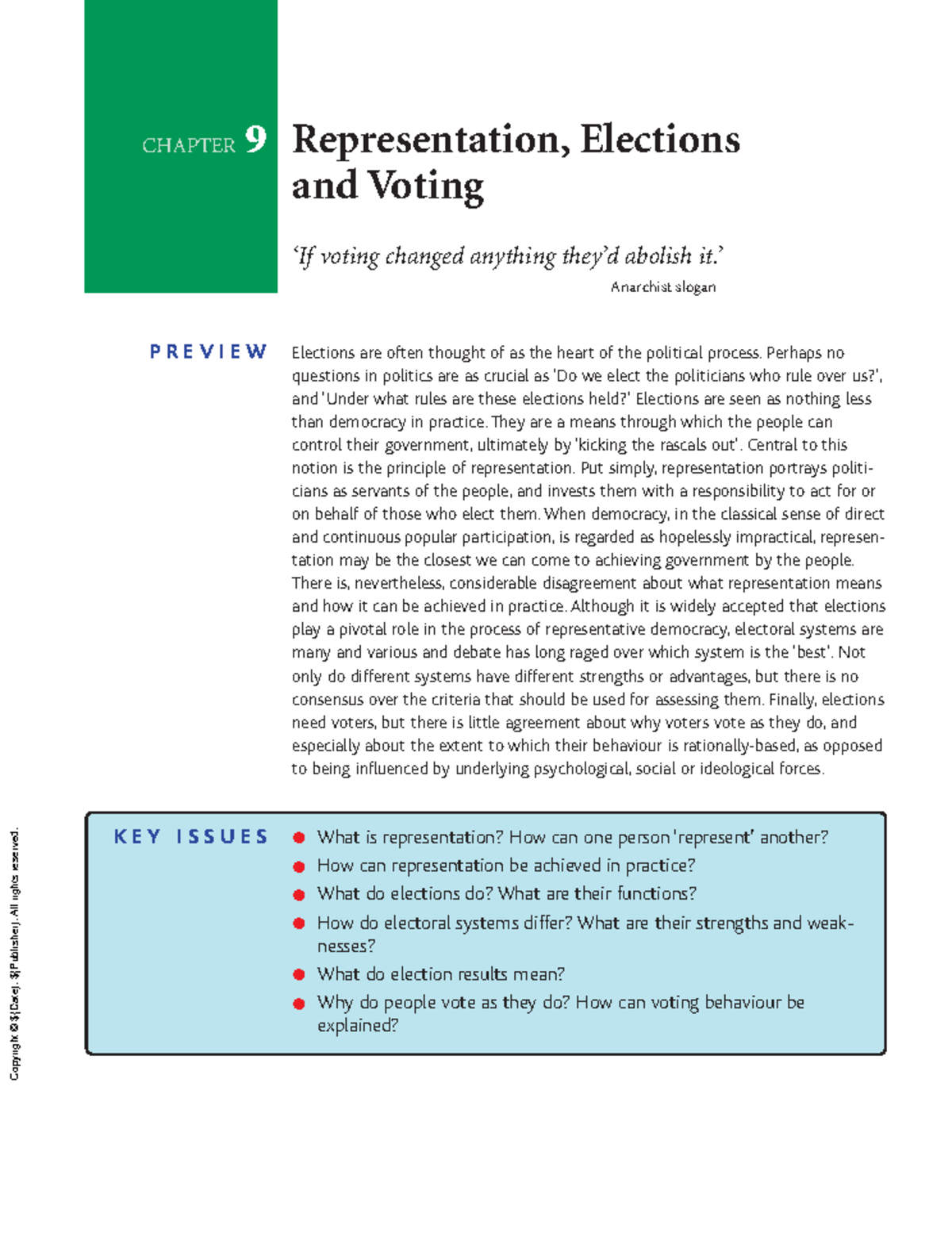 Chapter 9: Representation, Elections, and Voting - Key Insights and ...