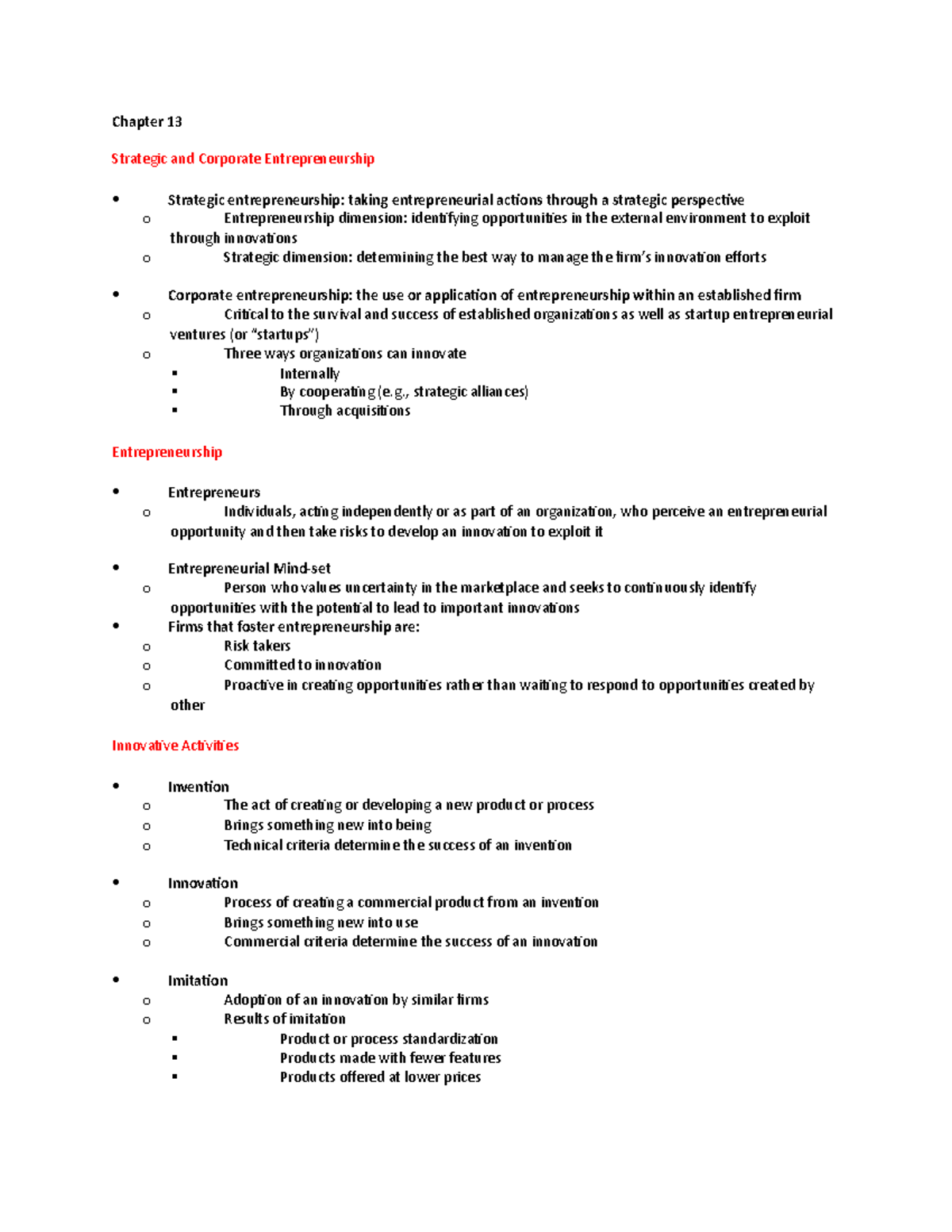 Chapter 13: Corporate and Strategic Entrepreneurship Insights - Studocu
