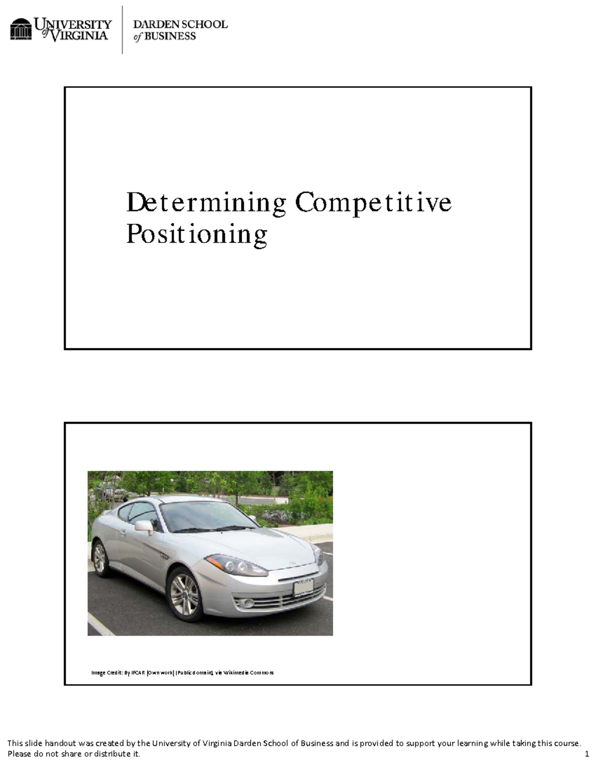 Week 4 Slides: Competitive Positioning Strategies in Business - Studocu