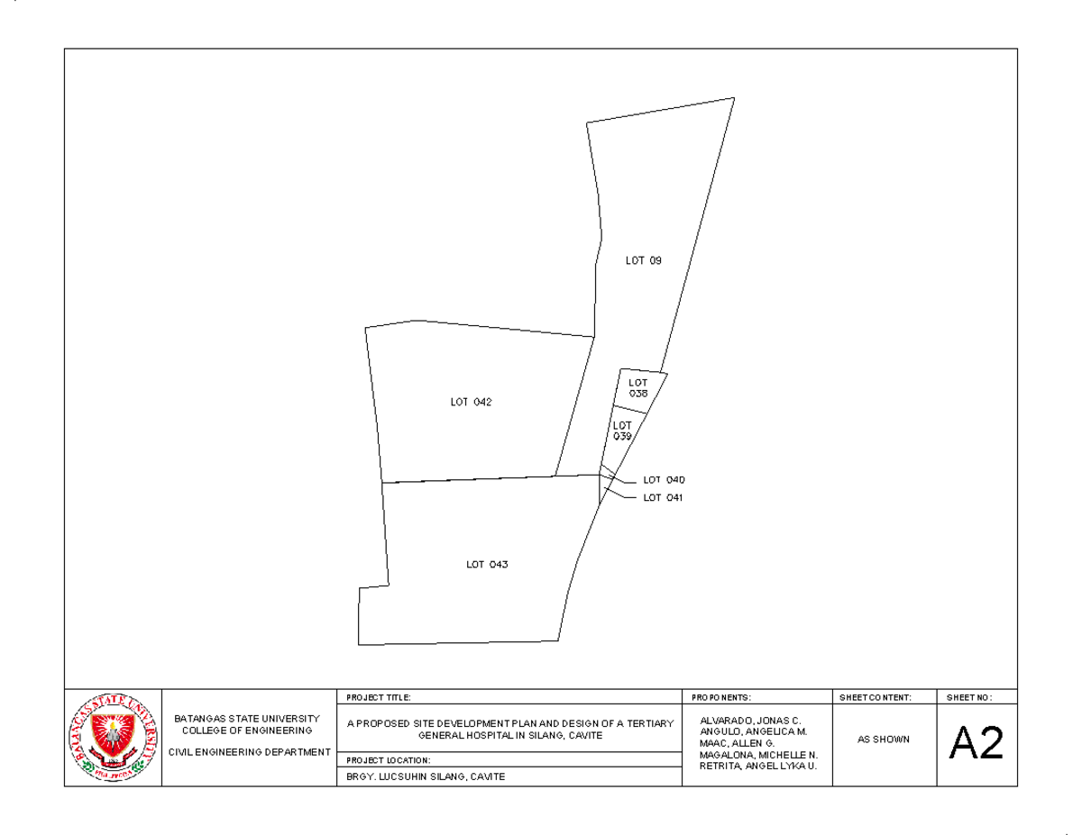 Proposed Site Dev. Plan for Tertiary Hospital in Silang, Cavite - Studocu