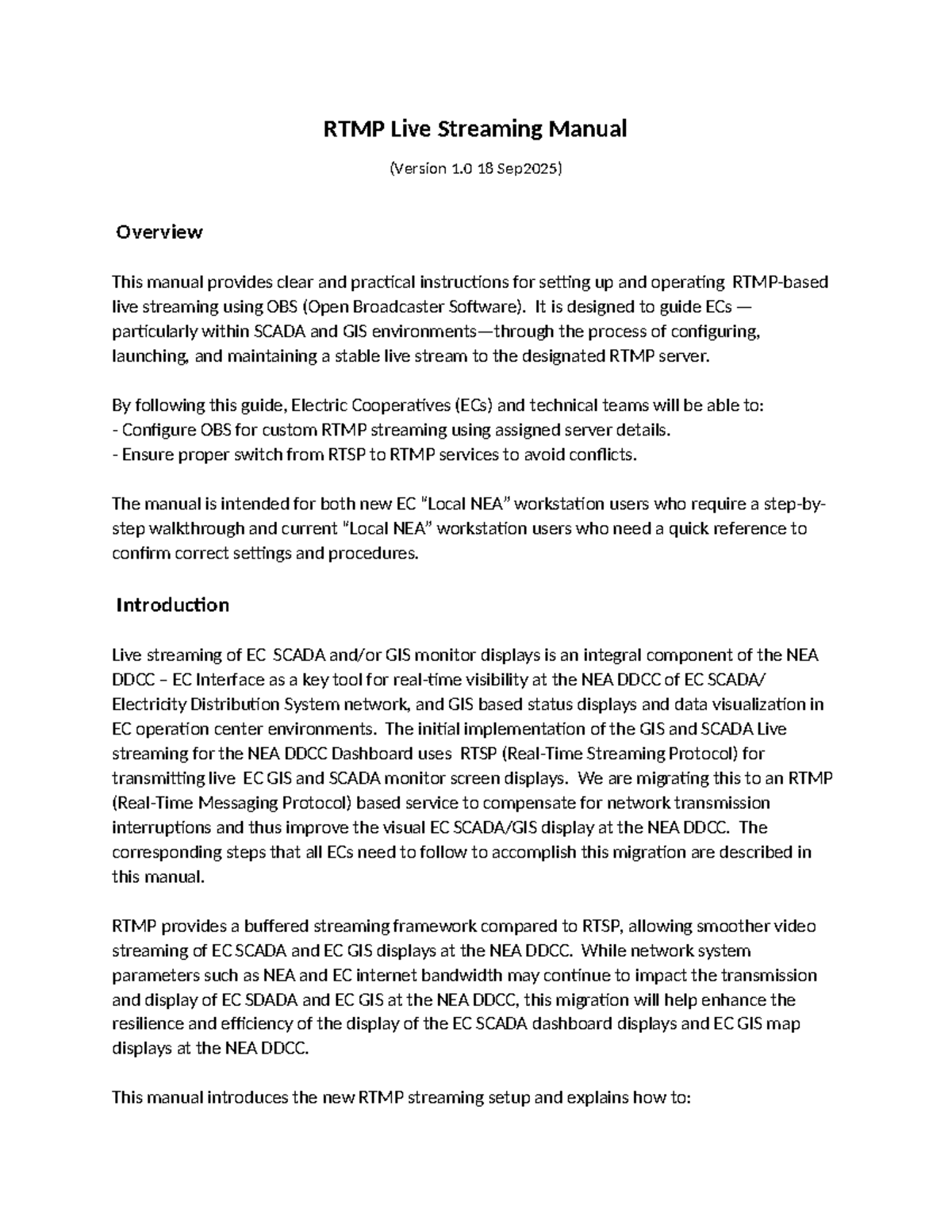 RTMP Live Streaming Setup Guide for ECs (v1.0, 18 Sep 2025) - Studocu