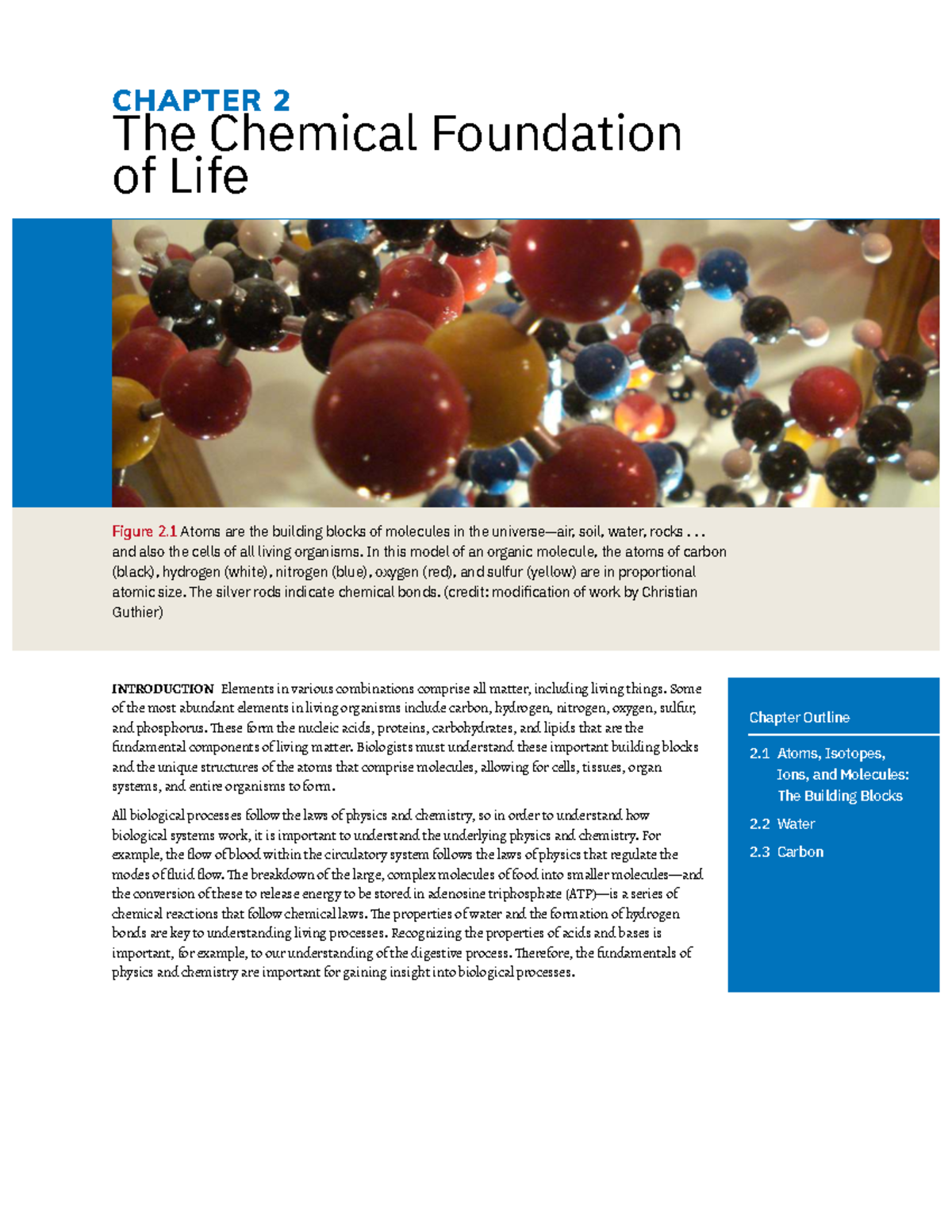 CHAPTER 2: The Chemical Foundation of Life - Key Concepts and Terms ...