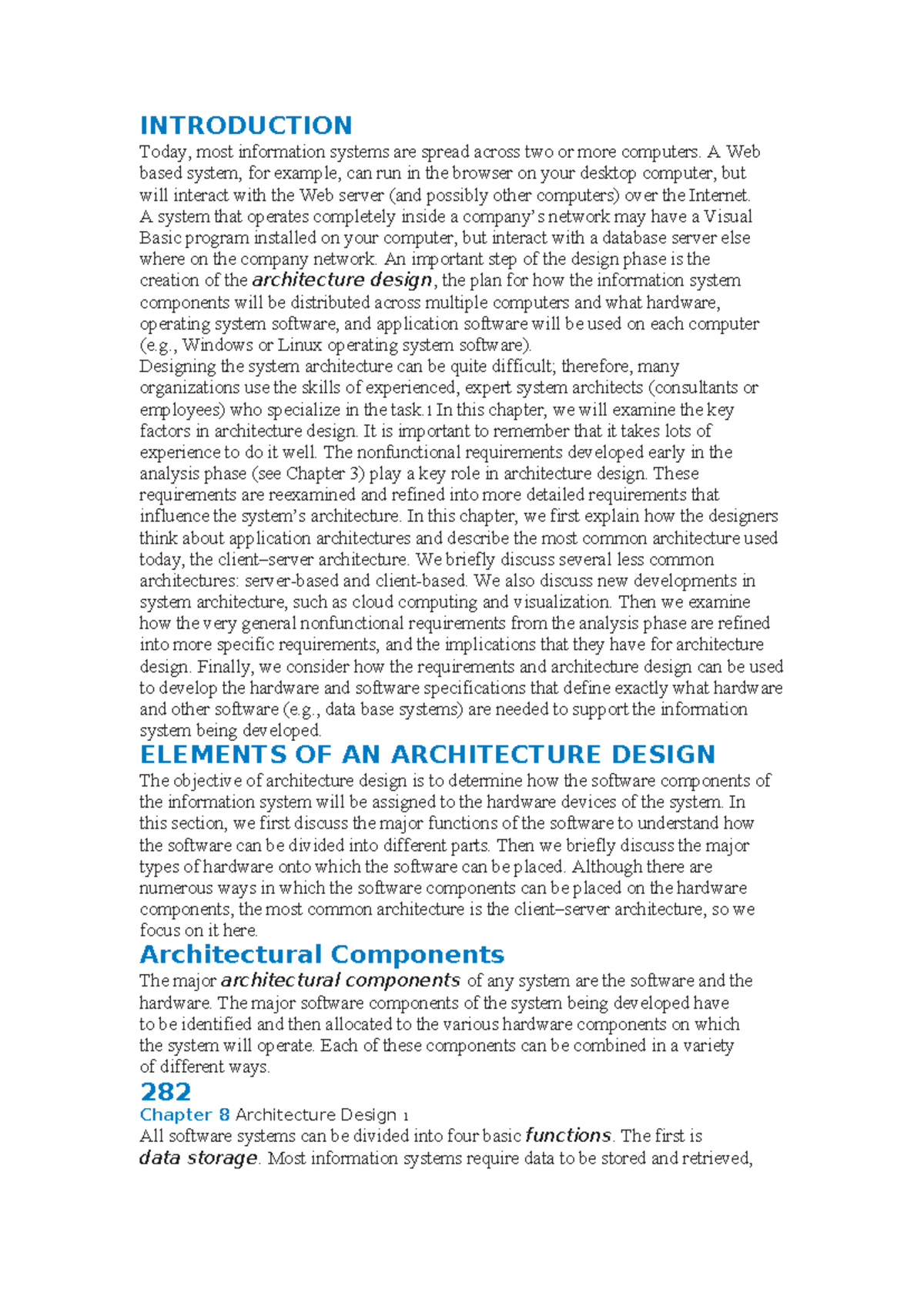 Chapter 8 - architecture design notes - Studocu