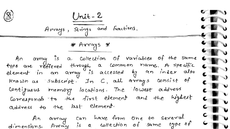 C Notes - Unit 2 - Give me practical file for office automation - 58 1 ...