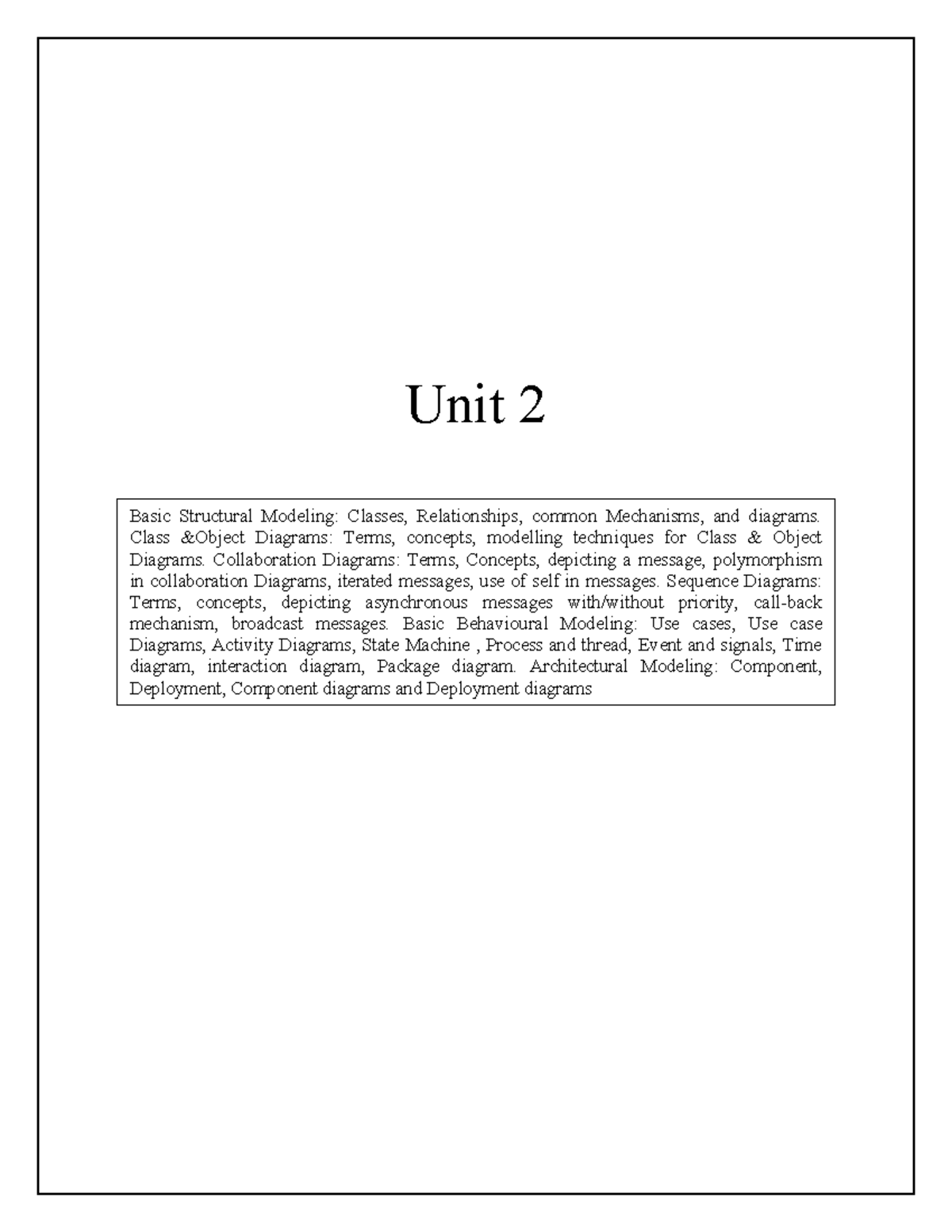 Unit 2: Basic Structural & Behavioral Modeling in UML (C++) - Studocu