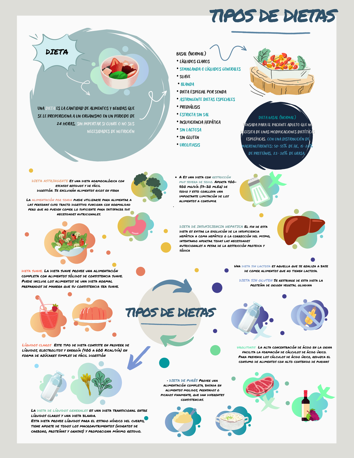 Tipos de Dietas: Infografía Nutricional para Estudiantes de Salud - Studocu