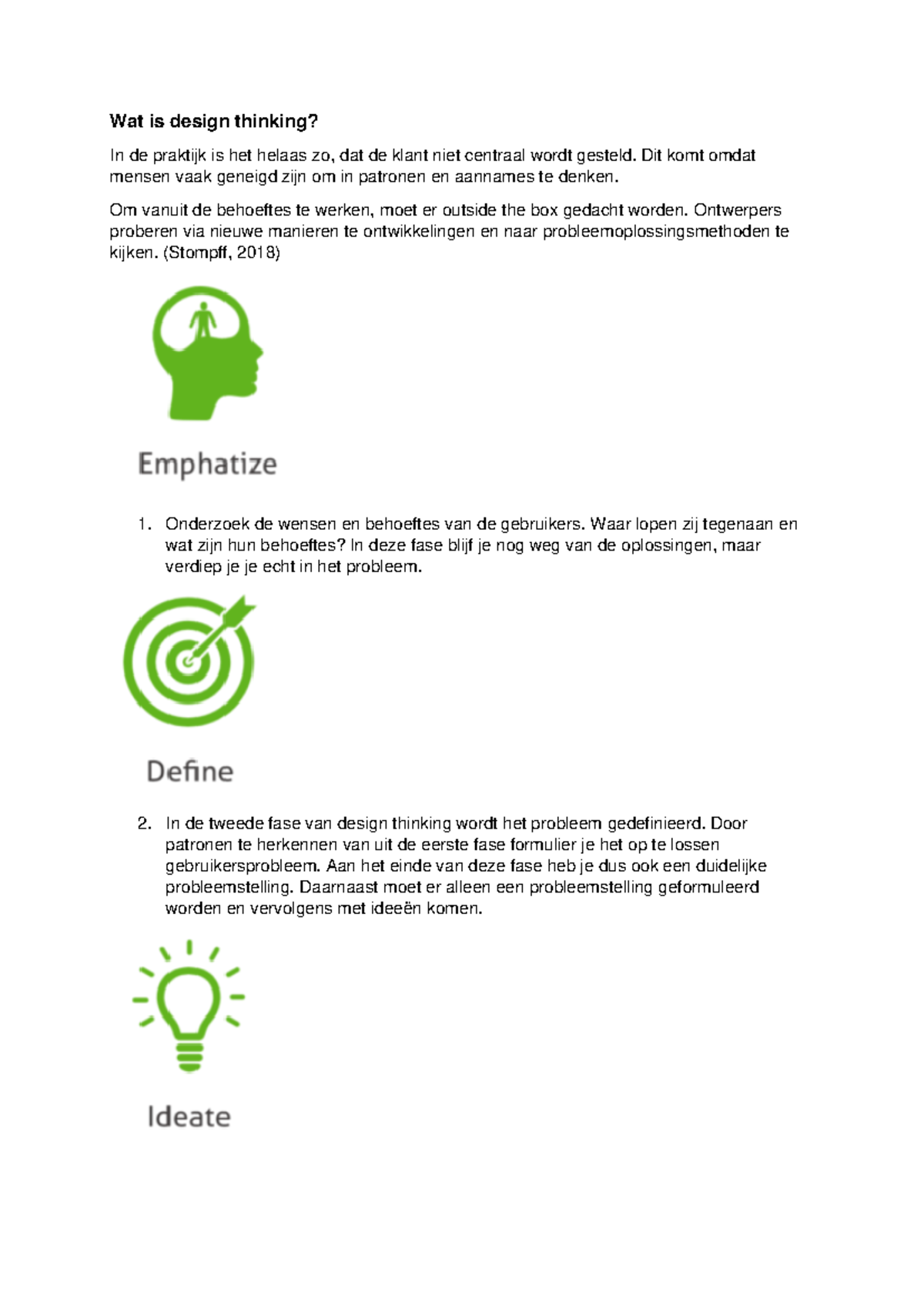 Design Thinking: Principes en Fases van Probleemoplossing - Studeersnel