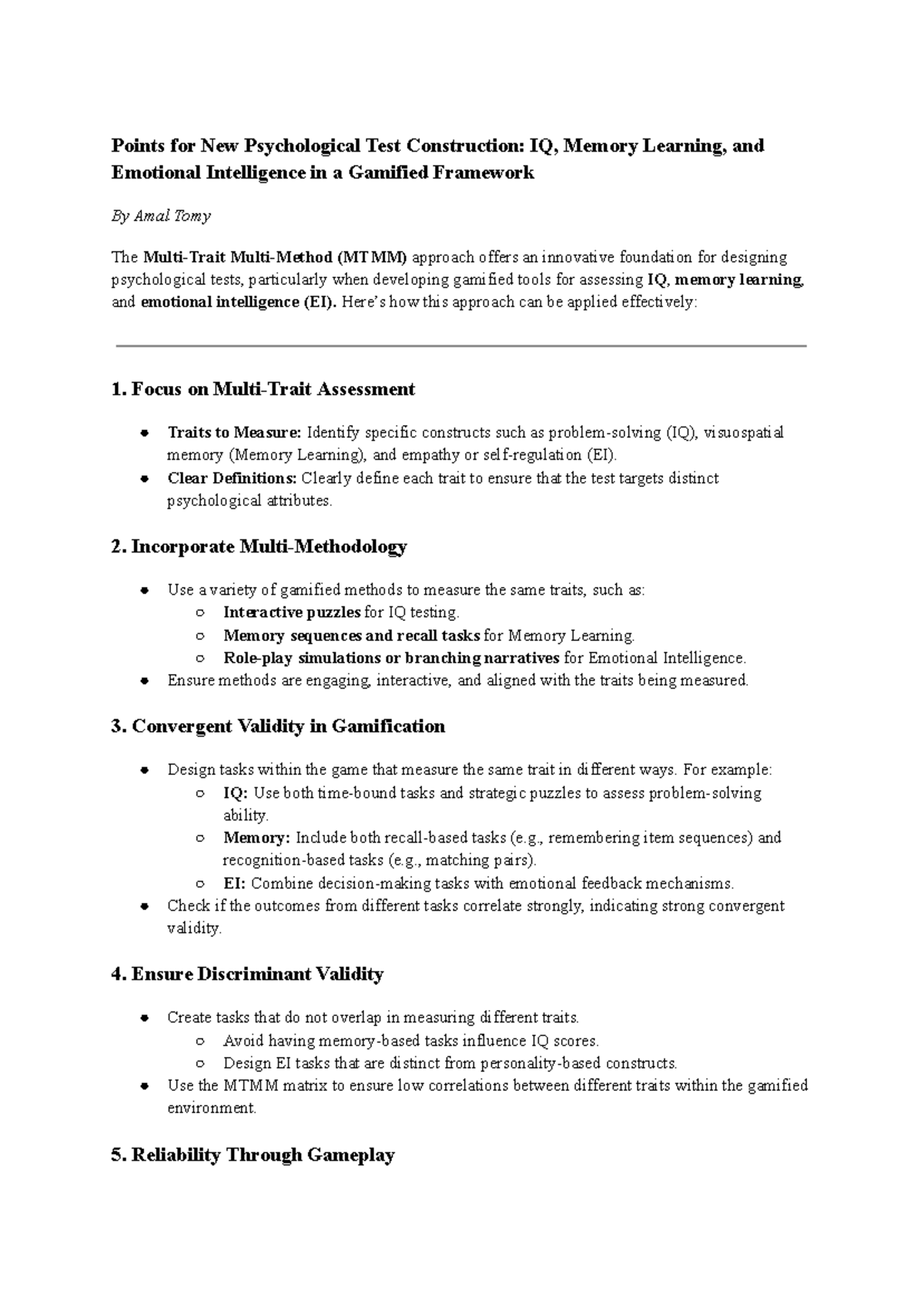 Multi-Trait Multi-Method (MTMM) 2 - Here’s how this approach can be applied effectively: 1 ...
