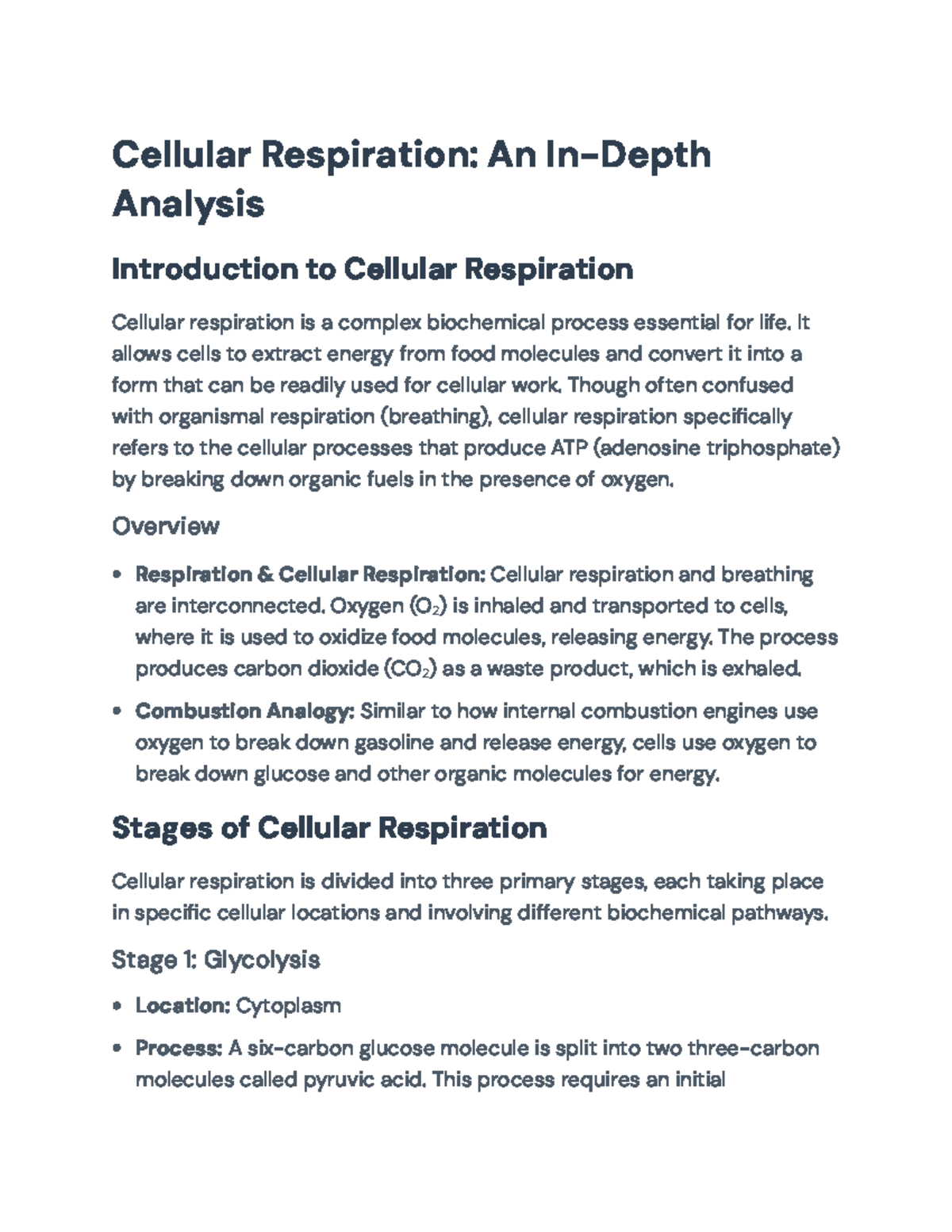 Understanding Cellular Respiration: Processes and Stages Explained ...