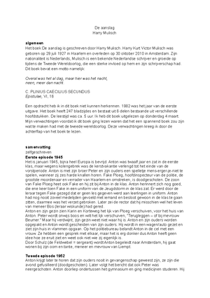 Boekverslag - De Aanslag - Boekverslag “De Aanslag” Harry Mulisch ...