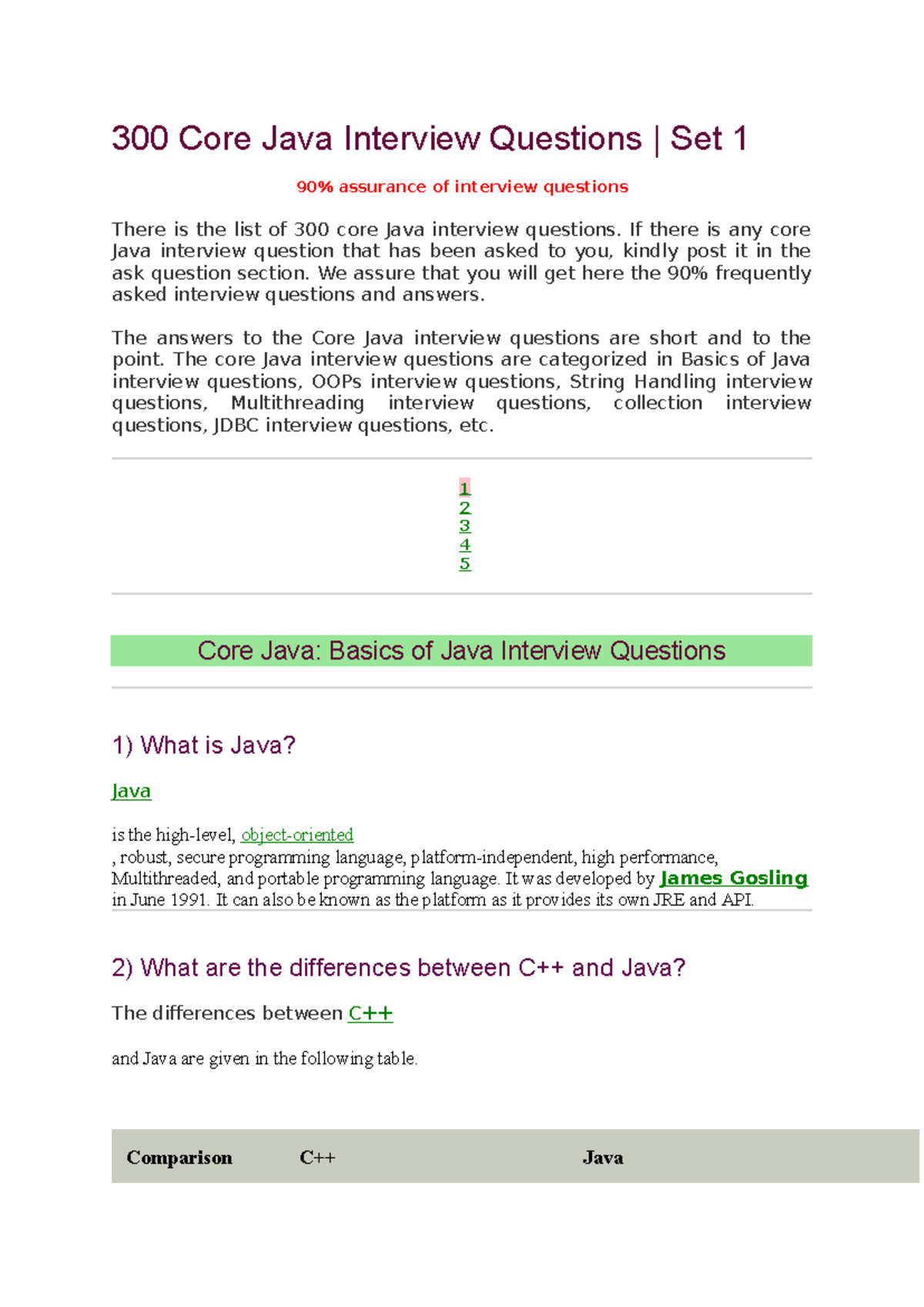 300 Core Java Interview Questions - If there is any core Java interview ...