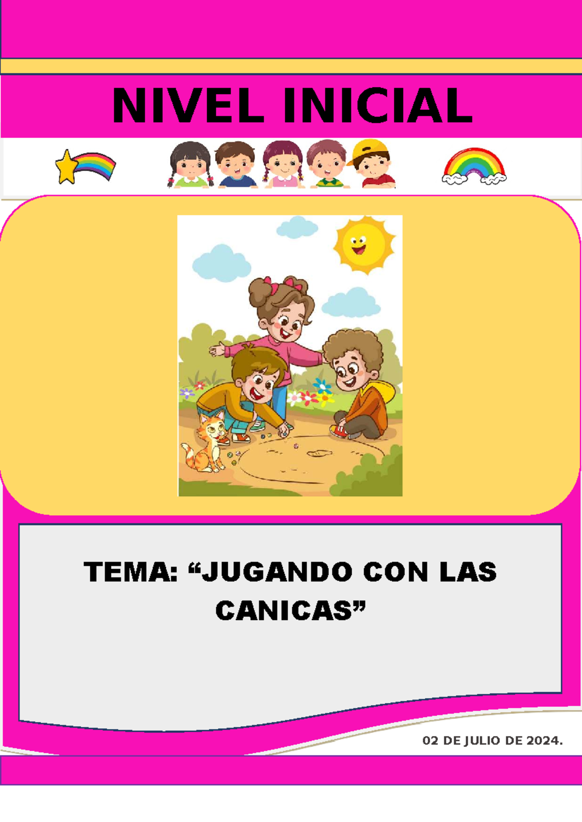 NIVEL INICIAL: SESIÓN DE PSICOMOTRICIDAD CON CANICAS - 02 JULIO 2024 ...