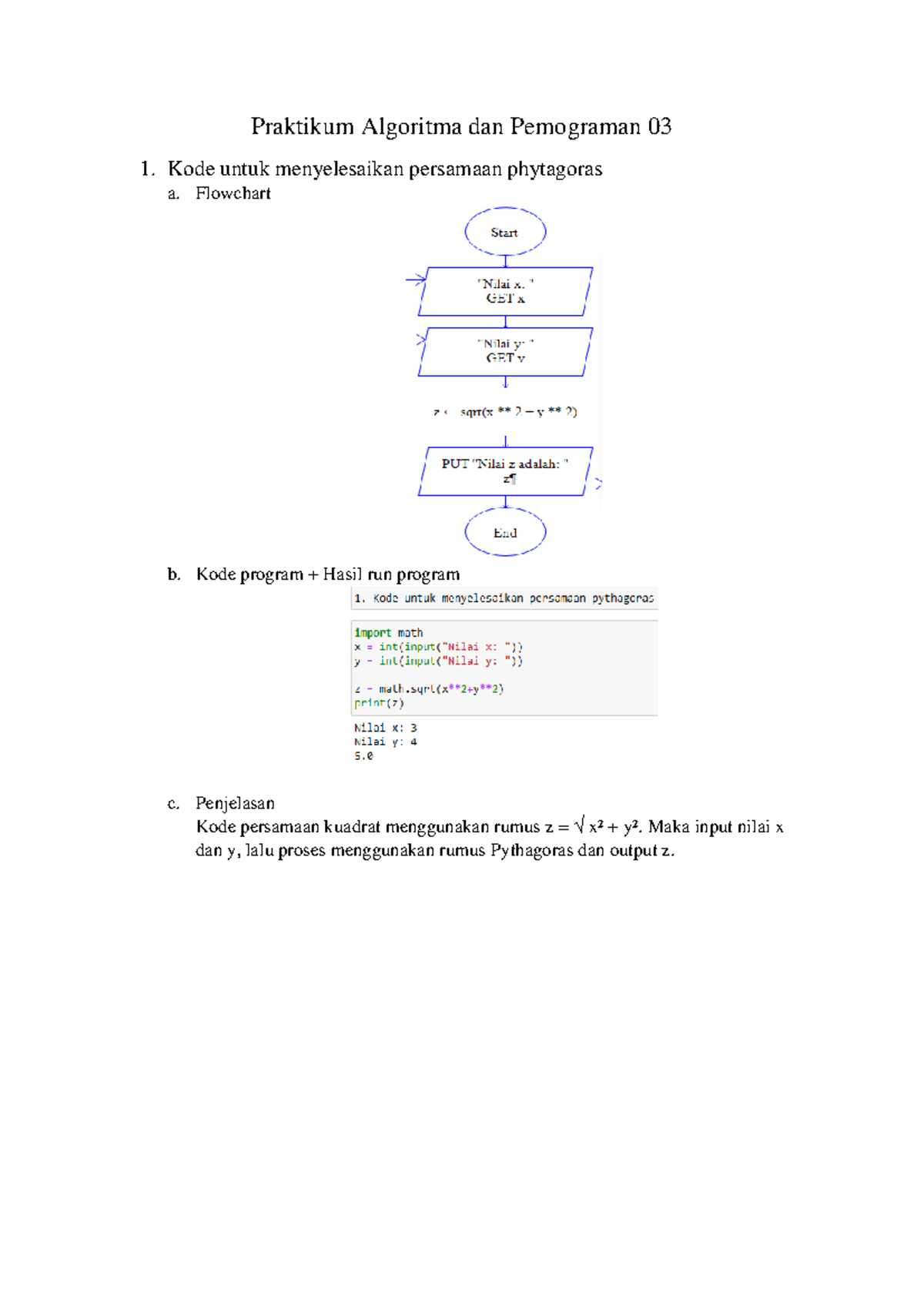Praktikum Algoritma dan Pemrograman 03: Pythagorean & Modulo Solutions ...
