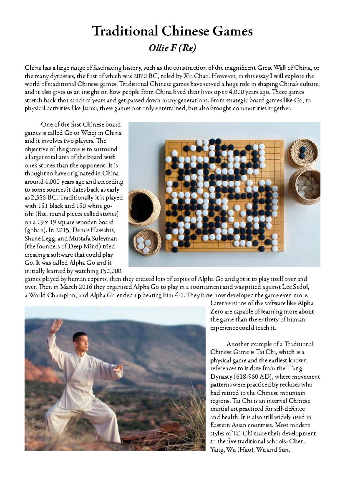 Traditional Chinese Games: Cultural Insights and History - Studocu