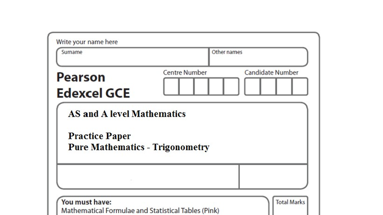 A-Level Maths Edexcel Pure Year 1 Exam Instructions and Guidelines ...
