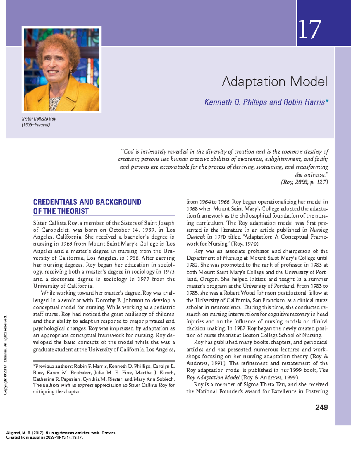 Roy's Adaptation Model: Understanding Nursing through Four Adaptive ...