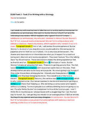 Task 3 revision and edit - RGM3: Editing and Revising Text Sample Text ...
