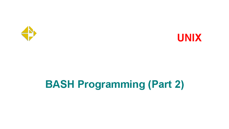 UNIX/LINUX BASH Programming 2: Advanced Topics & Examples - Studocu