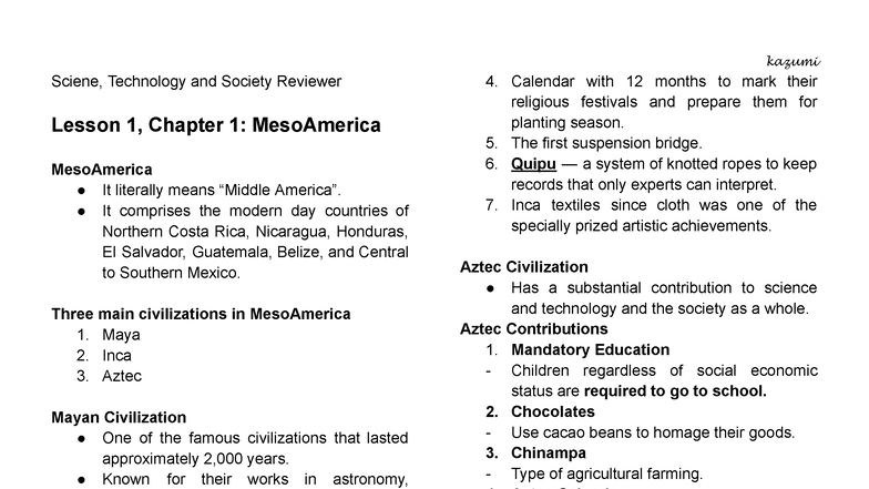 STS Reviewer: Science, Technology, and Society - Lesson 1 Overview - Studocu