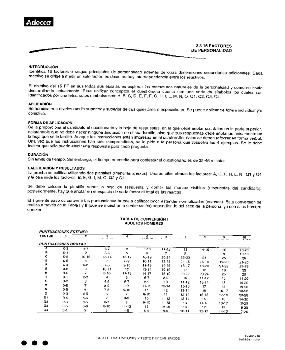 Comprehensive Guide to the 16 PF Test - 16PF - Studocu