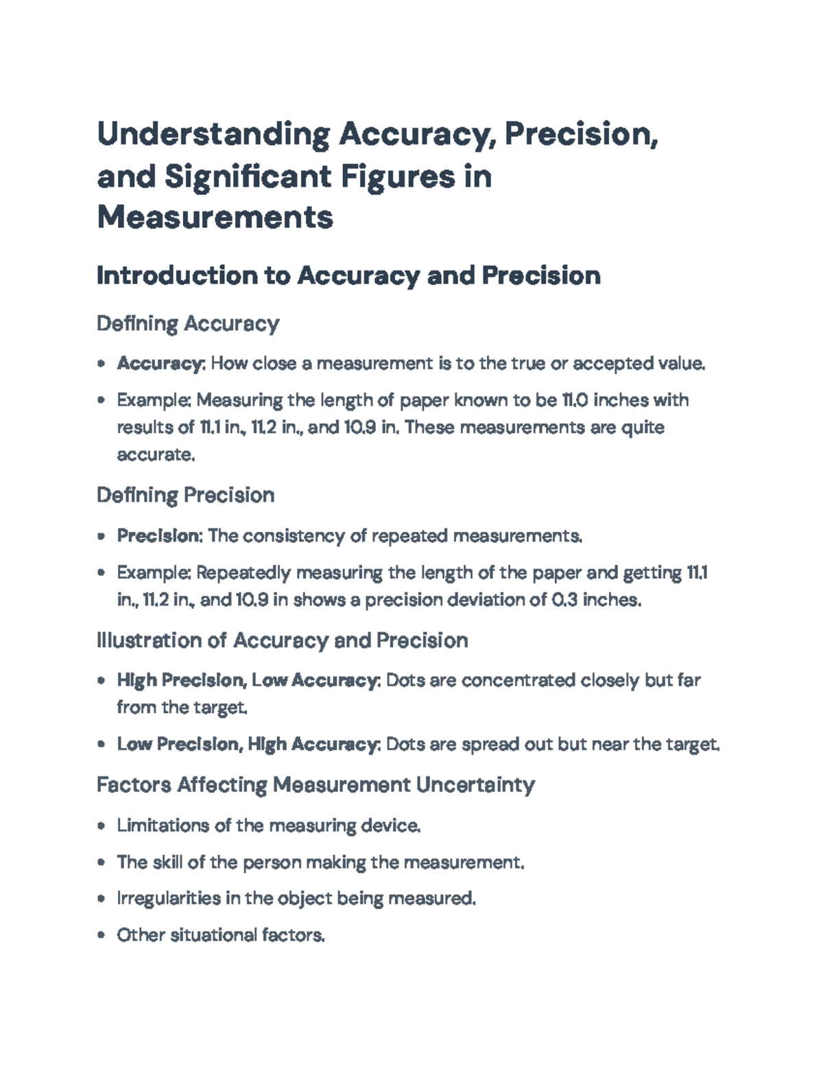 Understanding Accuracy, Precision, and Significant Figures in ...