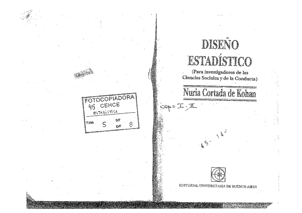 Diseño Estadístico en Ciencias Sociales - Capítulos 1 y 2 (GTT5T) - Studocu