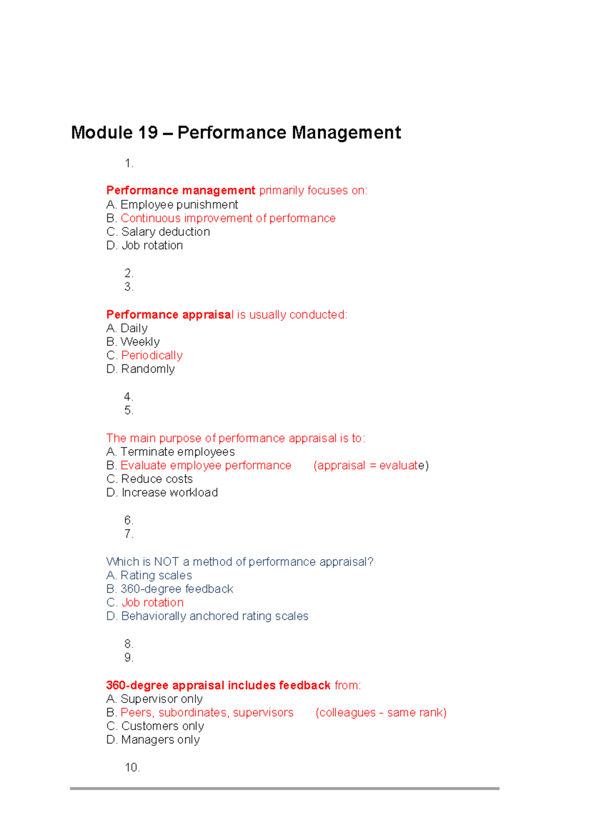 MGT 501 - Key Concepts in Performance Management and Appraisal - Studocu