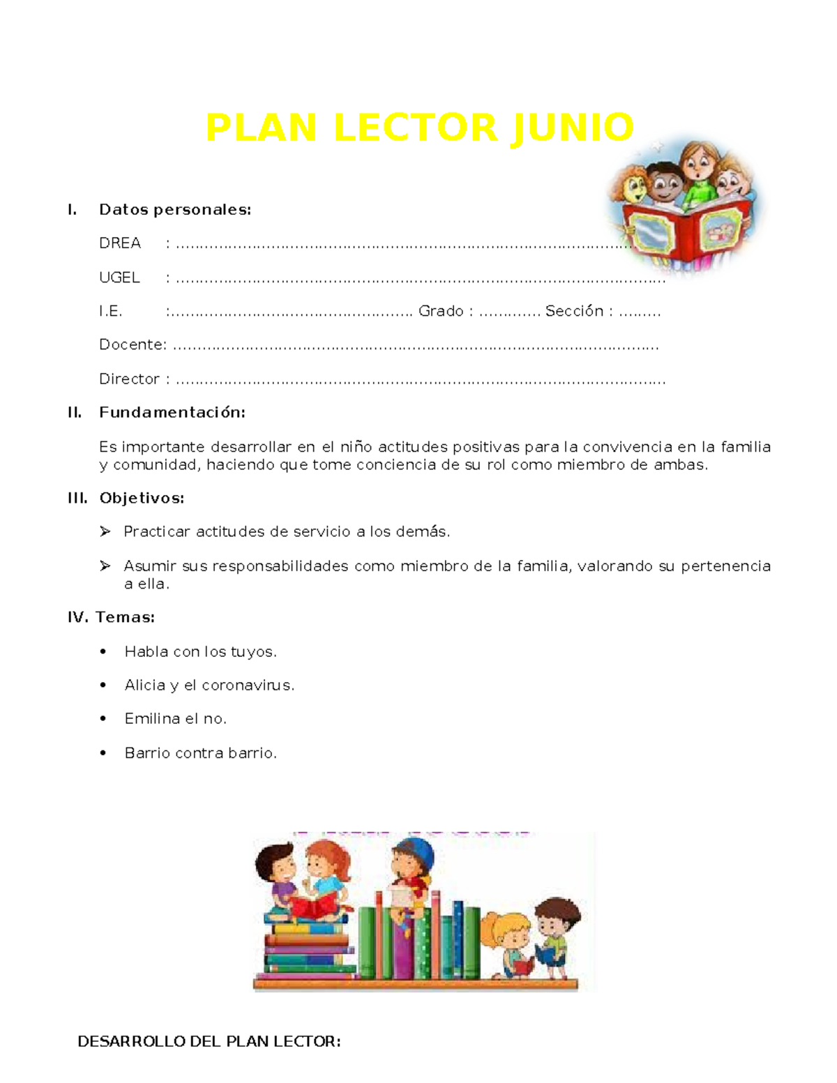 6° PLAN Lector - Junio - Estrategias de Comprensión Lectora y ...